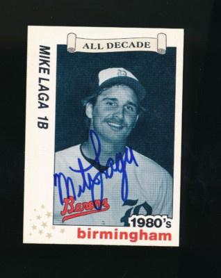 1990 Best Birmingham Barons All Decade Mike Laga signed auto autograph ...