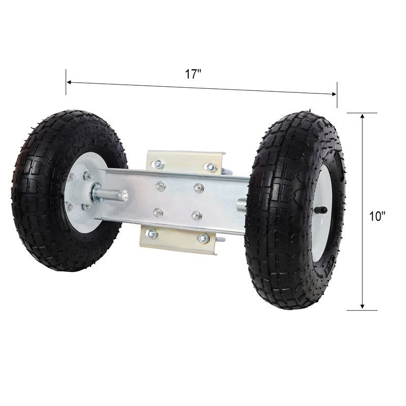 Heavy Duty Dual Gate Wheel 10" Pneumatic Tires for Chain Link Fence ...