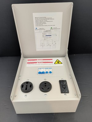 RV Electrical Outlet Panel with Breaker, Temporary Power Outlet 20/30 ...