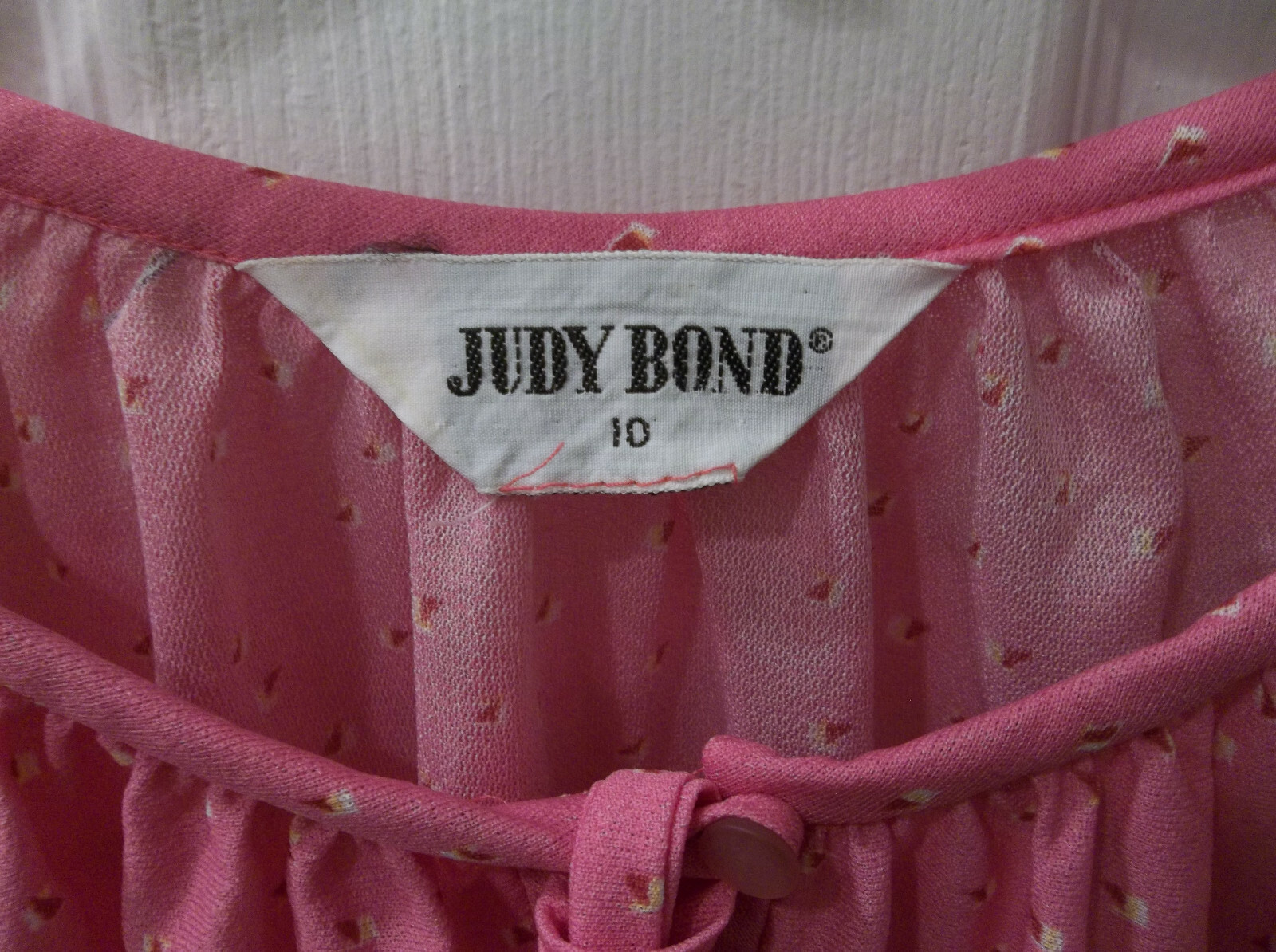 Vintage Judy Bond Pink Casual Floral Top Blouse Size 10 | eBay
