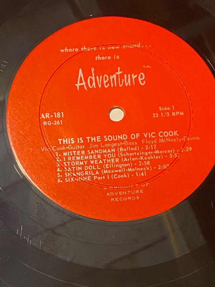 Vic Cook This Is The Sound Of Vic Cook & His Trio Rare Private Jazz VG ...
