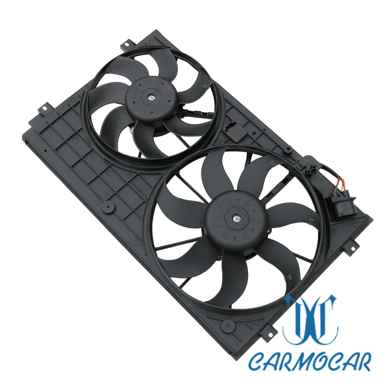 Radiator Cooling Dual Fan Fit For VW Beetle Golf Jetta Rabbit Assembly ...