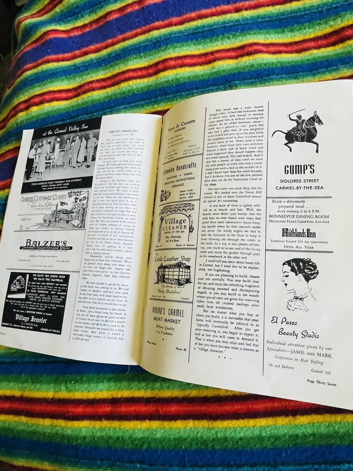 Rare 1948 ‘The Story of Carmel’ California 1st Ed w/Cartoon Map by ...