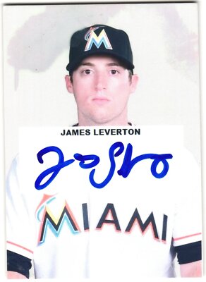 James Leverton Autographed Miami Marlins Homemade Trading Card | eBay