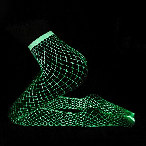 Sexy Womens Luminous Fishnet Stockings Glow in the Dark Fishnets ...