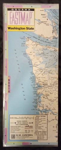 Washington State - Gousha Laminated Fastmap | eBay