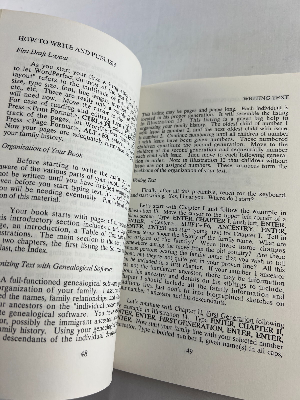 How to Write and Publish your Family History using Wordperfect 4.1 4.2 ...