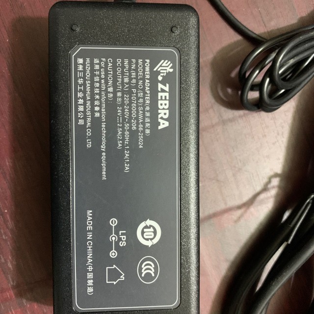 Genuine ZEBRA AC Adapter SAWA-66-25024 Power Supply 24V 2.5A for sale ...