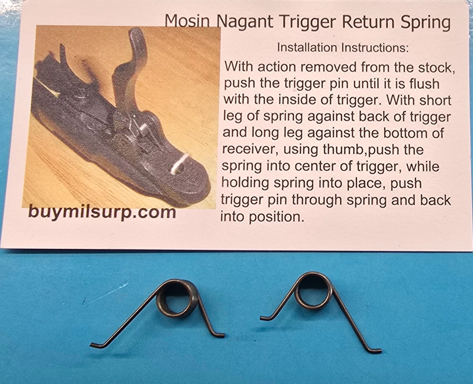 QTY 2 Mosin Nagant Trigger Return Spring UPGRADE | eBay