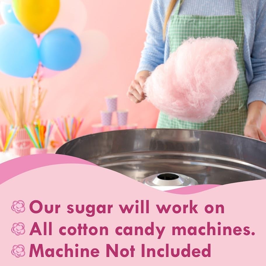 Cotton Candy Floss Sugar Package of ct-(Pink Vanilla, Blue Raspberry ...
