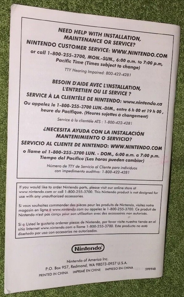 Nintendo DS Lite Instruction Booklet - 59994A | eBay