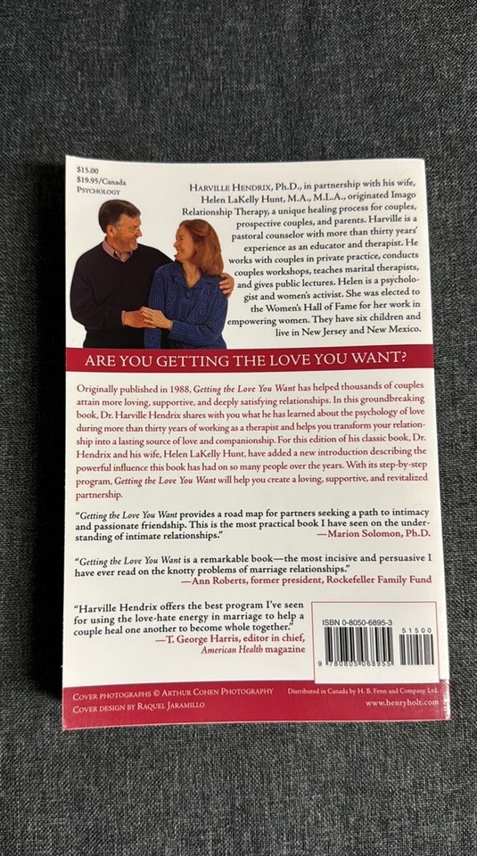 Getting the Love You Want: A Guide for Couples Harville Hendrix, Ph.D ...