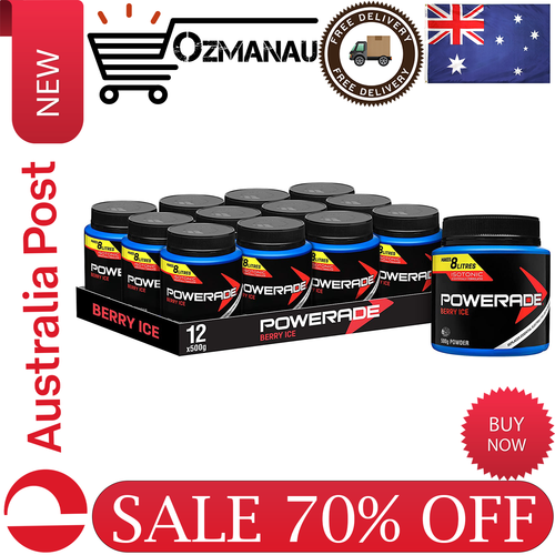 New Powerade Isotonic Berry Ice Sports Powder Multipack 6 X 500G | AU ...