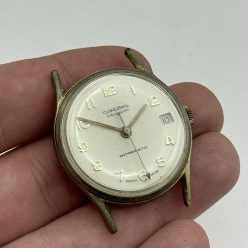 33mm Men’s Cardinal Calendar Pointer Secs Manual Wind Vintage Watch ...