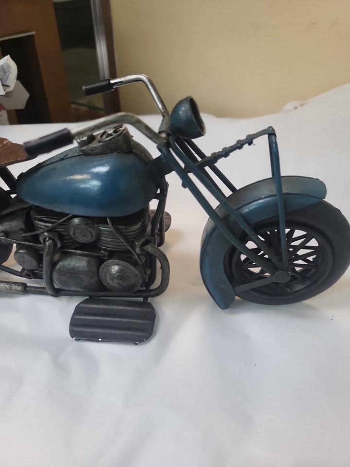 Vintage Handmade Metal Motorcycle Art Sculpture Figure | eBay