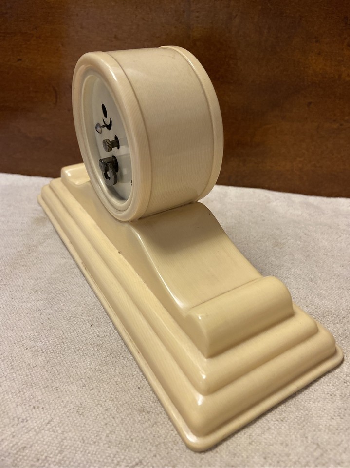 Vintage Victorian Era Celluloid Dresser Vanity Clock - German Clockwork ...