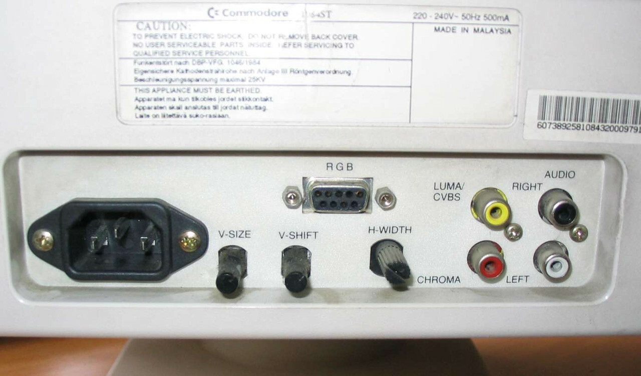 Cable Kabel Lead AV LUMA/CHROMA C64/128/16/+4/116 Monitor Commodore ...