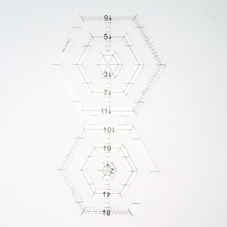 Sewing Ruler Multi-angle Template Tool Hexagon Quilting Templates | eBay