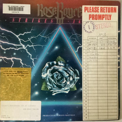 ROSE ROYCE BBC GRAMOPHONE LIBRARY LP RECORD ‘STRIKES AGAIN (WHITFIELD ...
