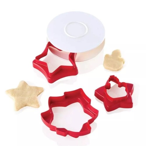 Tupperware Holiday Nesting Cookie Cutters with Storage Case Set of 3 ...