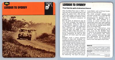 London To Sydney - Rallies - Edito Service #04-21 Auto Rally Card ...