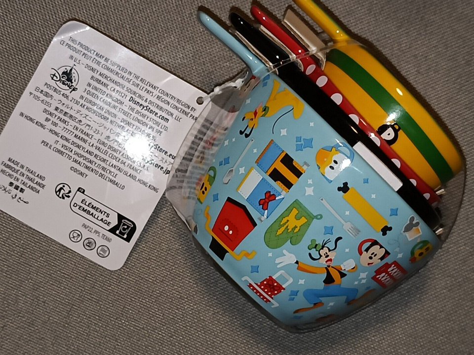NWT Disney Parks Mickey & Friends Mouse Wares Ceramic Measuring Cup Set ...