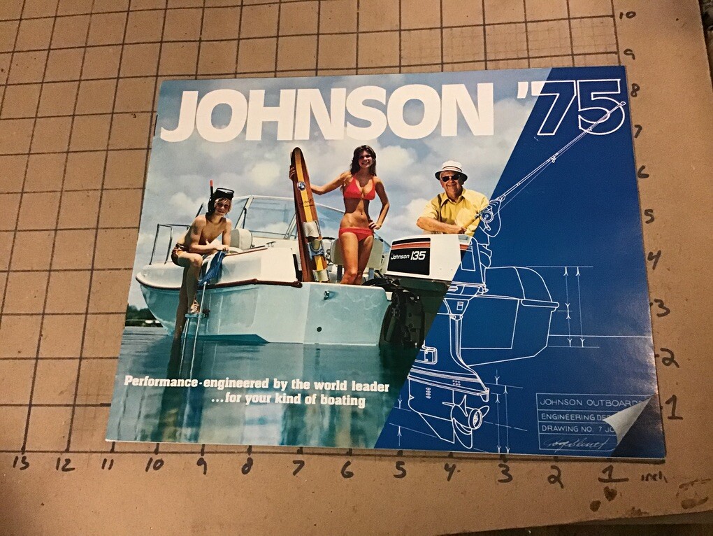 High Grade BOAT CATALOG: 1975 JOHNSON '75 OUTBOARD MOTORS 24pgs | eBay