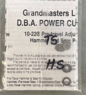 Steel Shim Kit for Ruger® 10/22® Rifles for Trigger, Sear, Hammer 4 ...