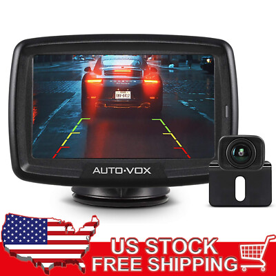 AUTO-VOX CS-2 Wireless Car Backup Camera Rear View Night Vision & 4.3 ...