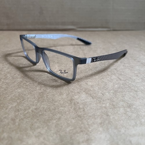 Ray Ban RX8901 5244 Grey Carbon Fiber Rectangular Eyeglass Frames Demo ...