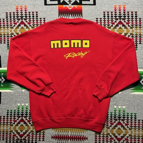Vintage MOMO Racing Pullover Sweatshirt 90s Size Large USA Red Crewneck ...