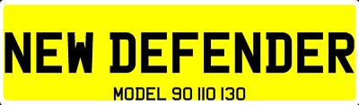 NEW DEFENDER LAND ROVER NUMBER PLATE REAR/PAIR 21X6 90 110 130 TRACKED ...