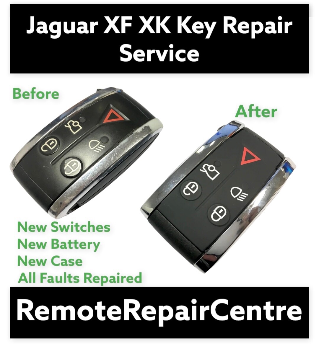 Jaguar key fix XF XK Smart Key Fob Repair New cover, buttons, chrome ...