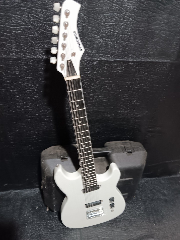 Synsonic Electric Guitar Solid Body White 1980 or 1990 | eBay