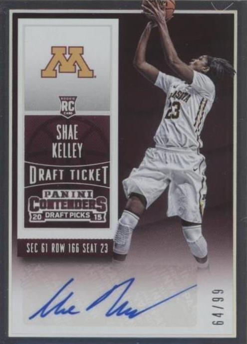 2015-16 Panini Contenders Draft Picks - Shae Kelley #199 Draft Ticket ...
