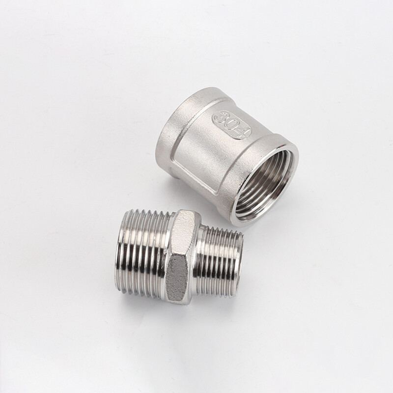 1/2" 3/4" BSP Female Male Stainless Steel Pipe Fitting Adapter ...