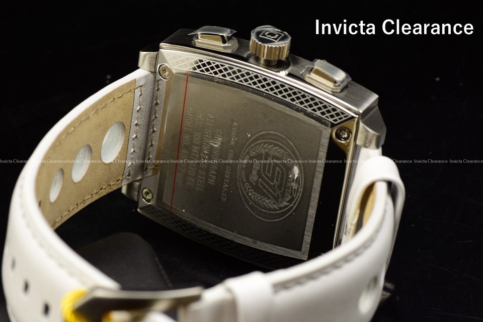 Invicta S1 Rally Men's 45mm White Dial Chronograph Quartz LeatherSS ...