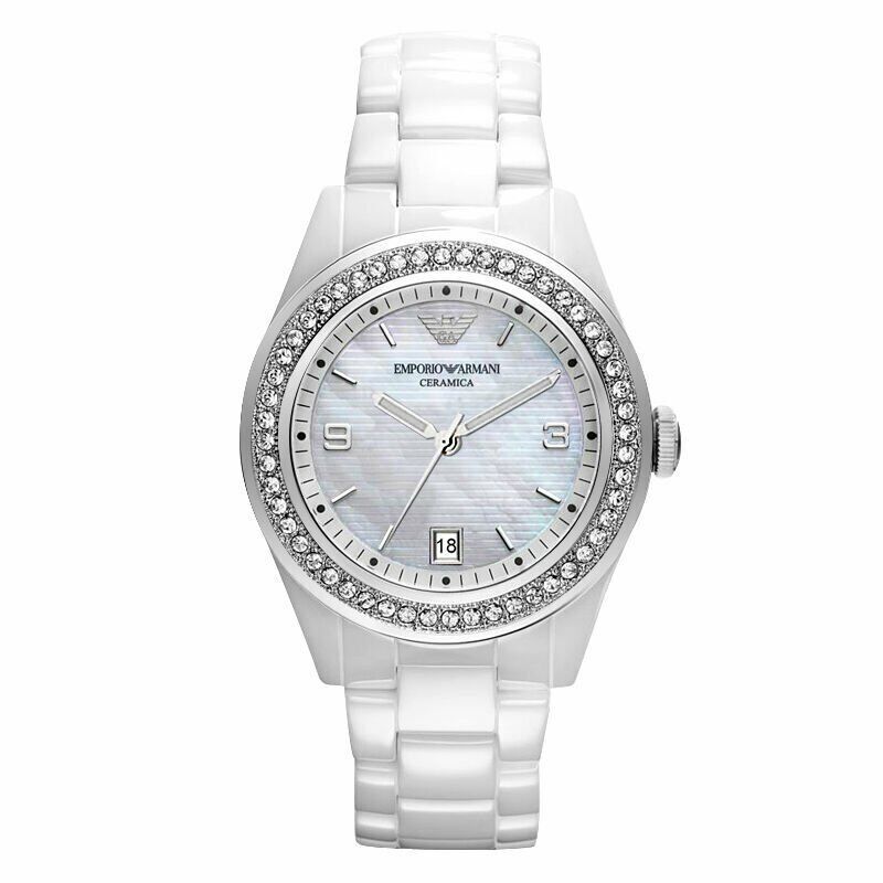 Emporio Armani Ceramica White Women's Wristwatch - AR1426 for sale ...