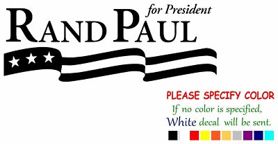 Rand Paul For President #1 Vinyl Decal Sticker Car Window Bumper Wall ...