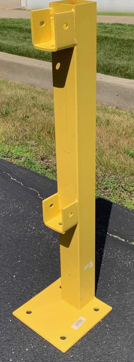 BOLT ON FLUSH END POST, STEEL, 45" H, 4" W X 4" D, *LOT OF 6*, 22DN10 ...