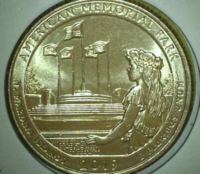 2019 D Quarter-American Memorial Park Error - Die Chip on Flag E5 | eBay
