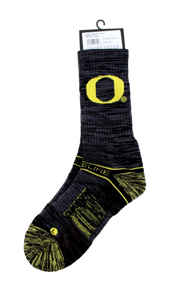 NWT Oregon Ducks STRIDELINE Size M 8-12 Black With Logo Men Crew Sock ...