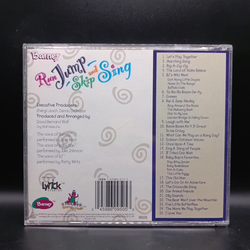 Run Jump Skip and Sing by Barney (Children) (CD, Jan-1997, Lyons Group ...