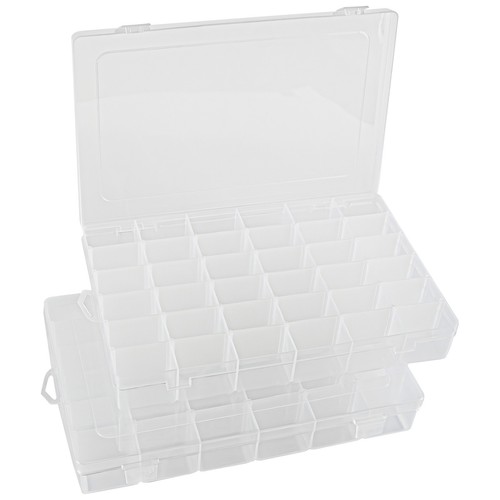 Clear Plastic Small Compartment Multi-Use Storage Box, Set of 2 | eBay