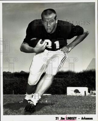 1966 Press Photo Arkansas football player #21 Jim Lindsey - hps08872 | eBay