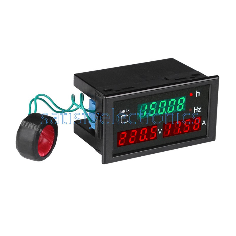 AC 80-300V 45-65Hz 100A Digital Panel Meter Voltmeter Frequency Volt ...