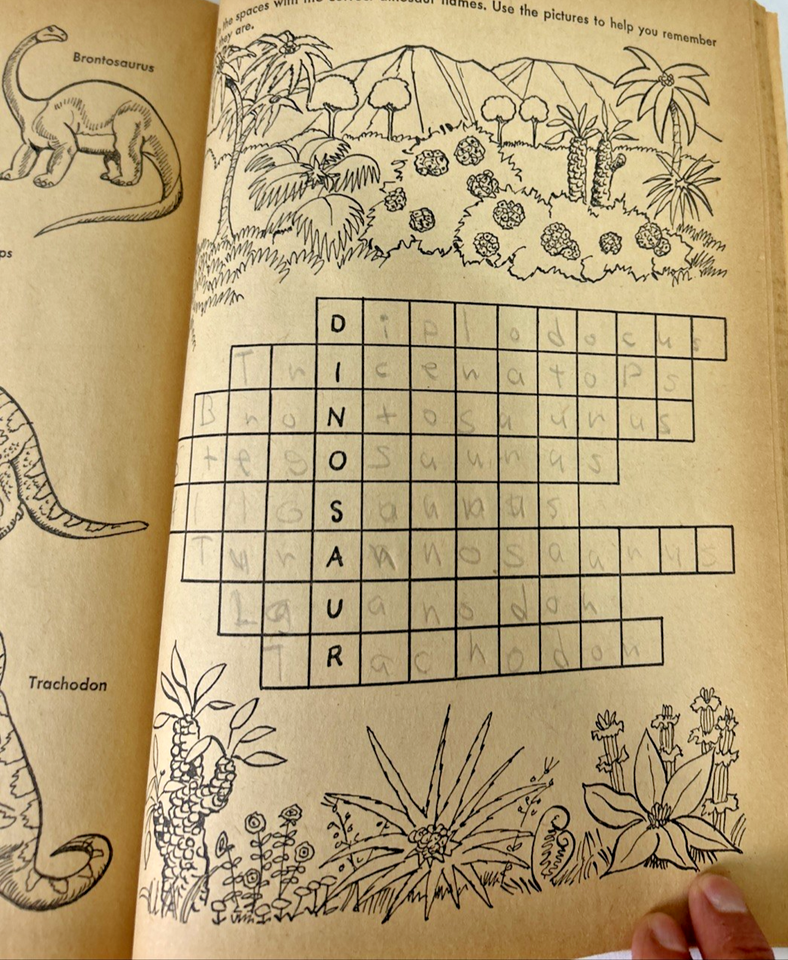 Whitman Set Of 2 Dinosaurs Coloring Books Vintage 1975, 1974 Some ...