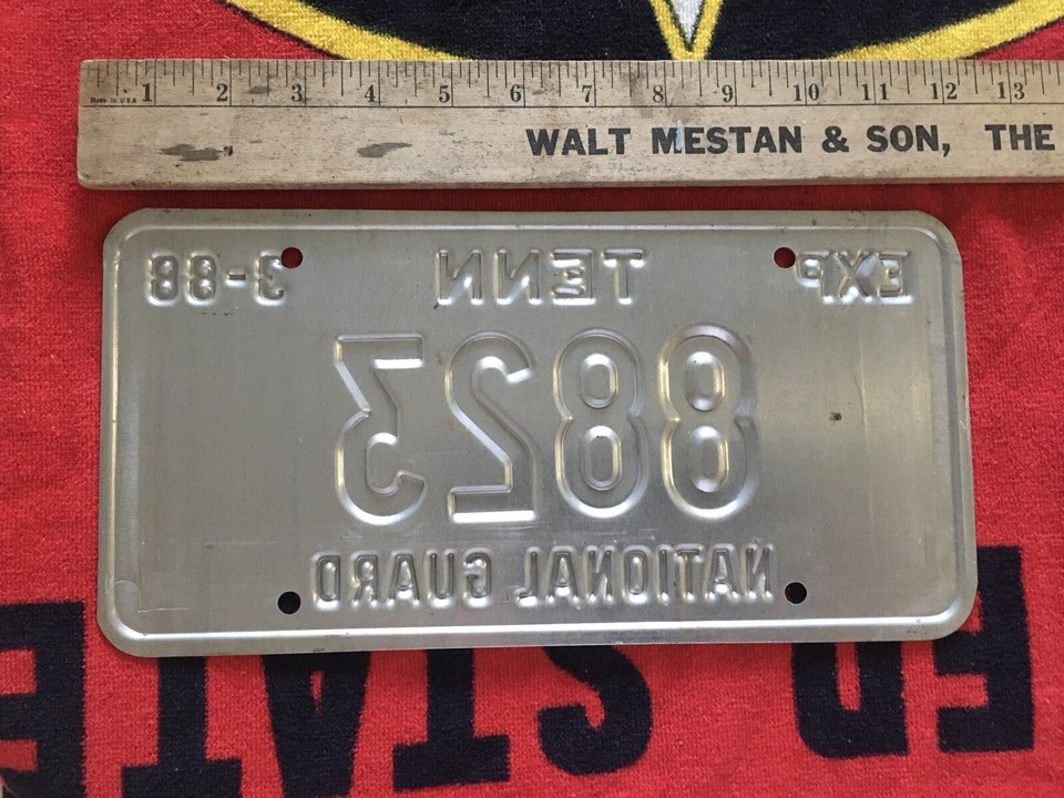 1988 Original Tennessee National Guard License plate 8823 | eBay