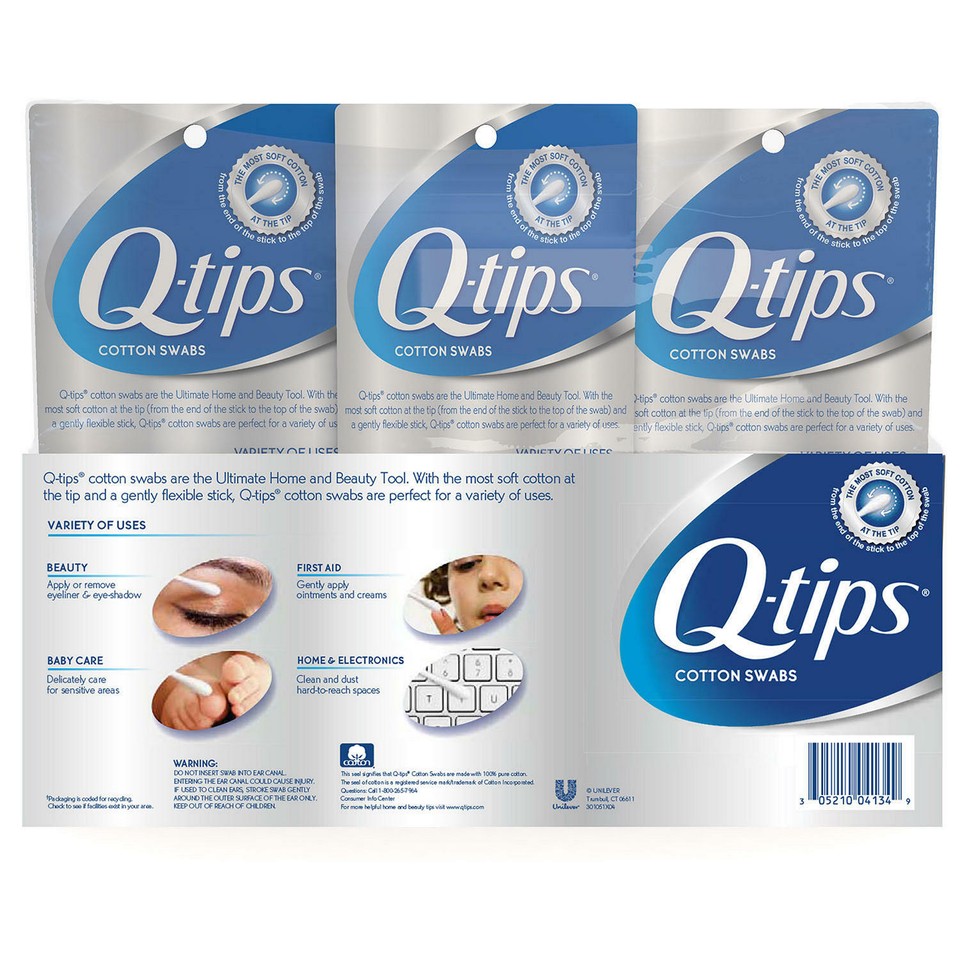 Q-tips Cotton Swabs (625 ct., 2 pk.; 500 ct., 1 pk.) TOTAL 1750 Q-TIPS ...