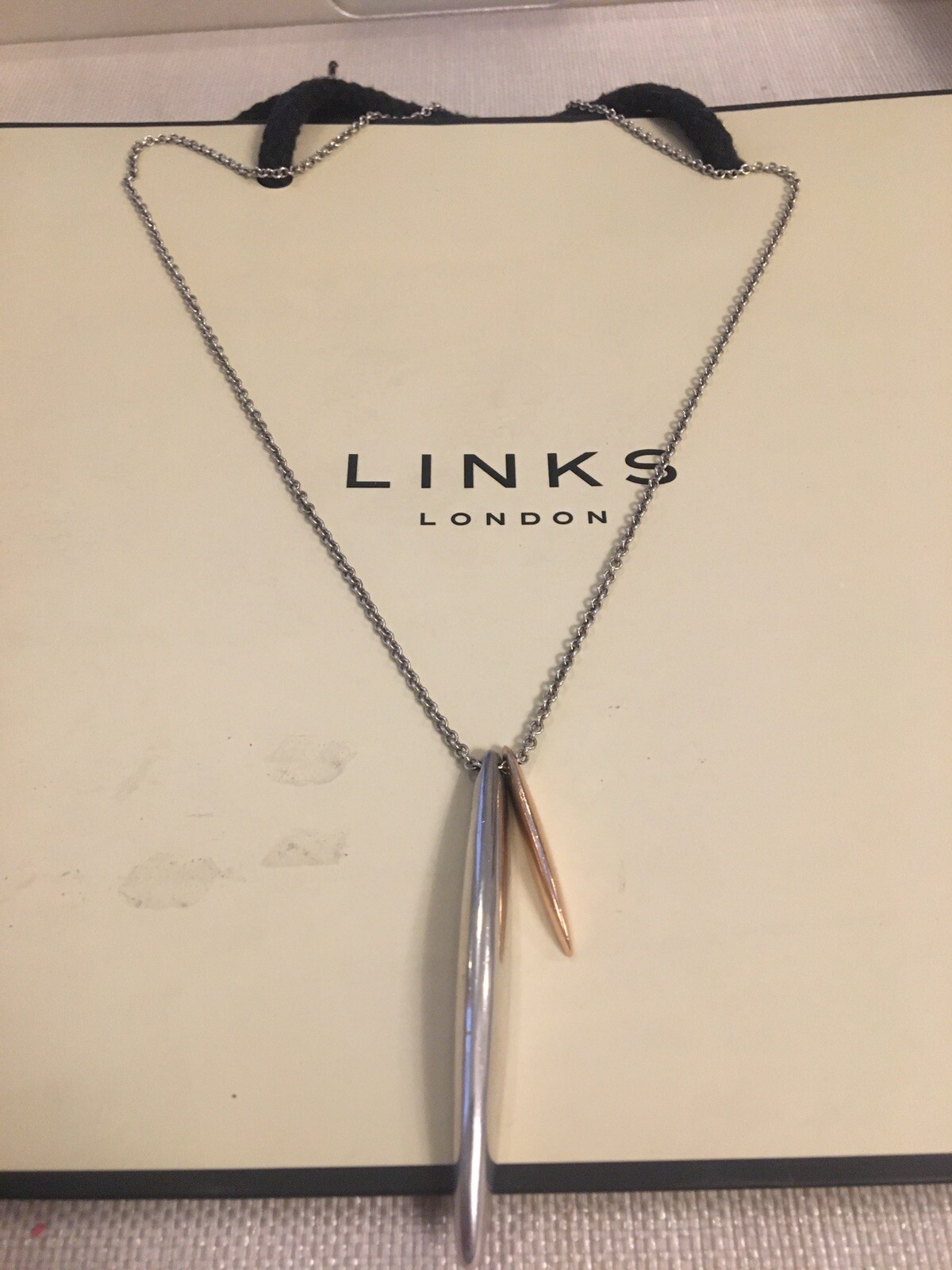 Links of London Silver and Rose Gold Vermeil Double P… - Gem